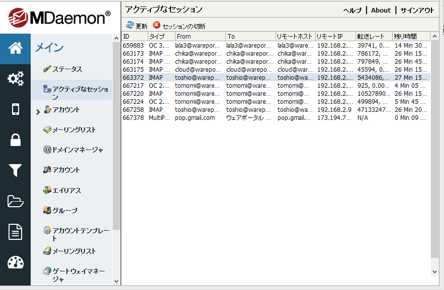 MDaemon Remote Administration - ウェアポータル株式会社