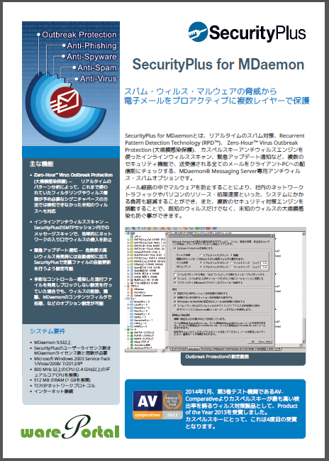 MDaemon (エムデーモン)Messaging Server製品資料ダウンロード